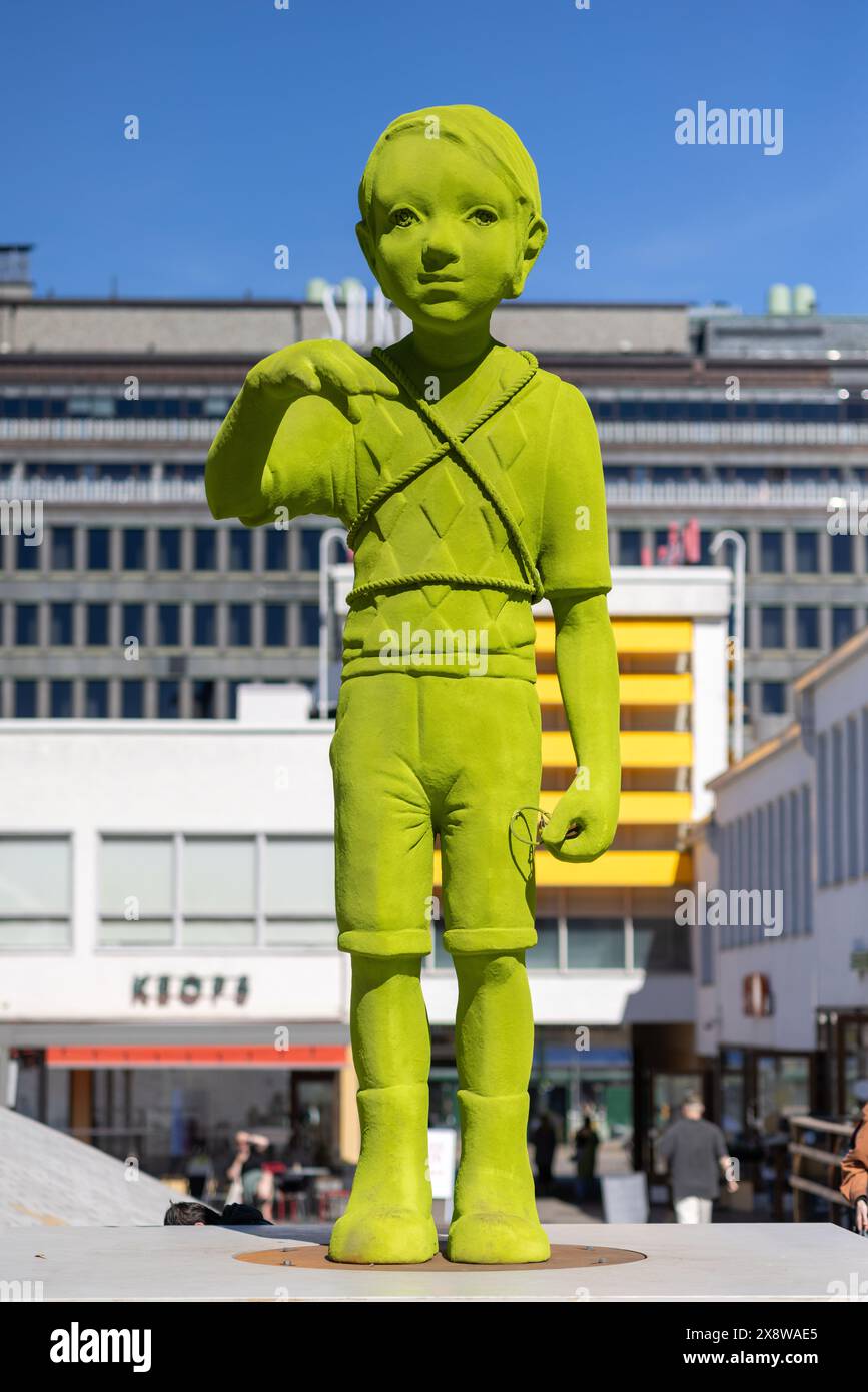 Green Giant Statue in Middle of Helsinki in Finland Stock Photo - Alamy