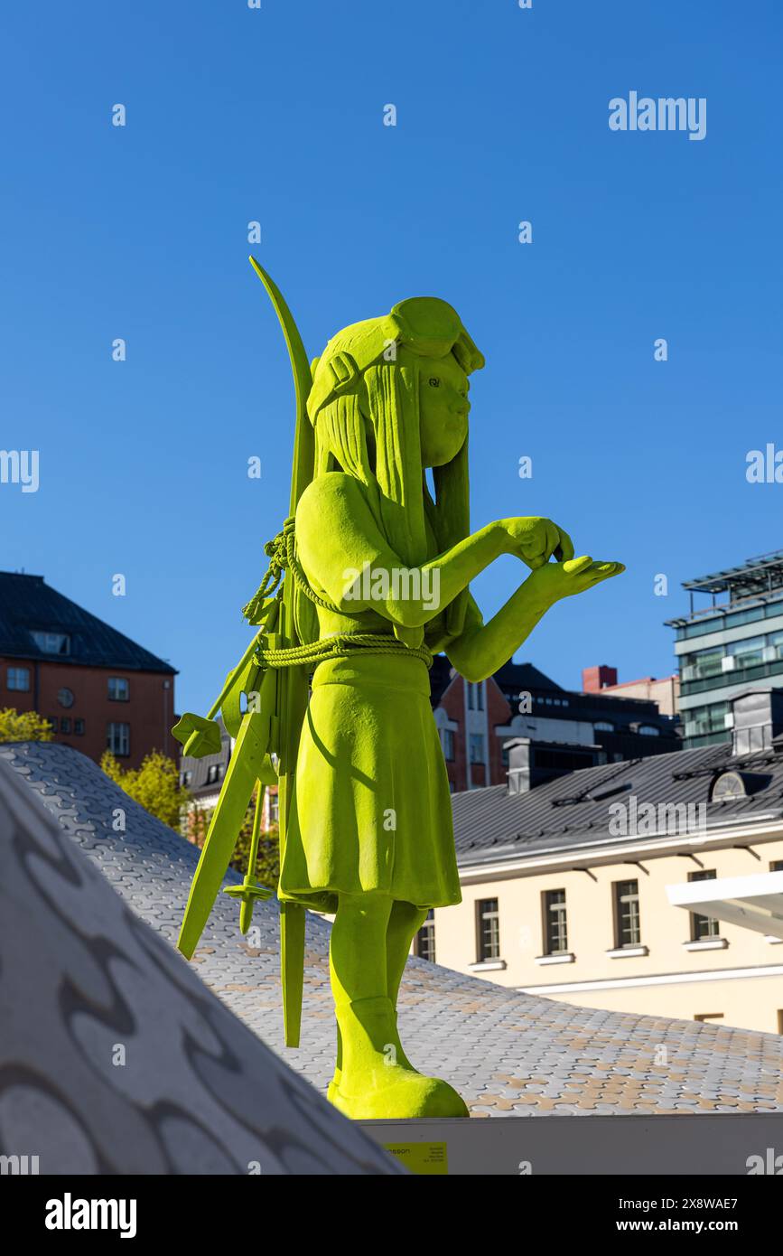 Green Giant Statue in Middle of Helsinki in Finland Stock Photo - Alamy