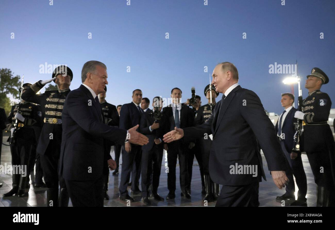 Tashkent, Uzbekistan. 26 May, 2024. Uzbek President Shavkat Mirziyoyev ...