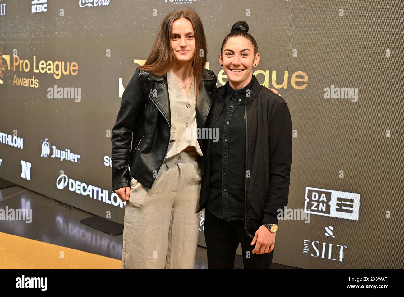 Nadege Francois and Noemie Gelders of Standard Femina pictured during ...