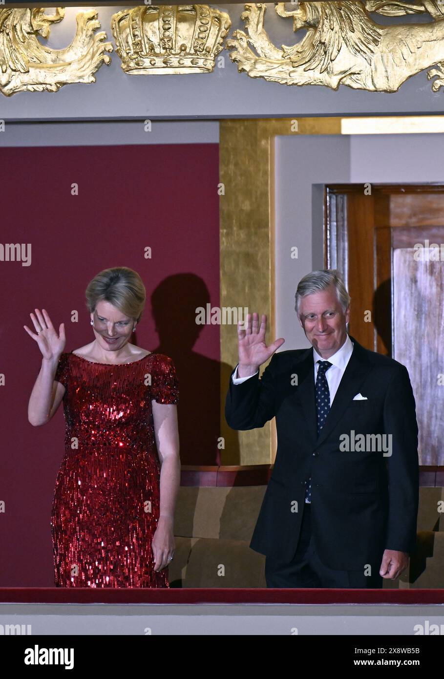Brussels, Belgium. 27th May, 2024. Queen Mathilde of Belgium and King ...
