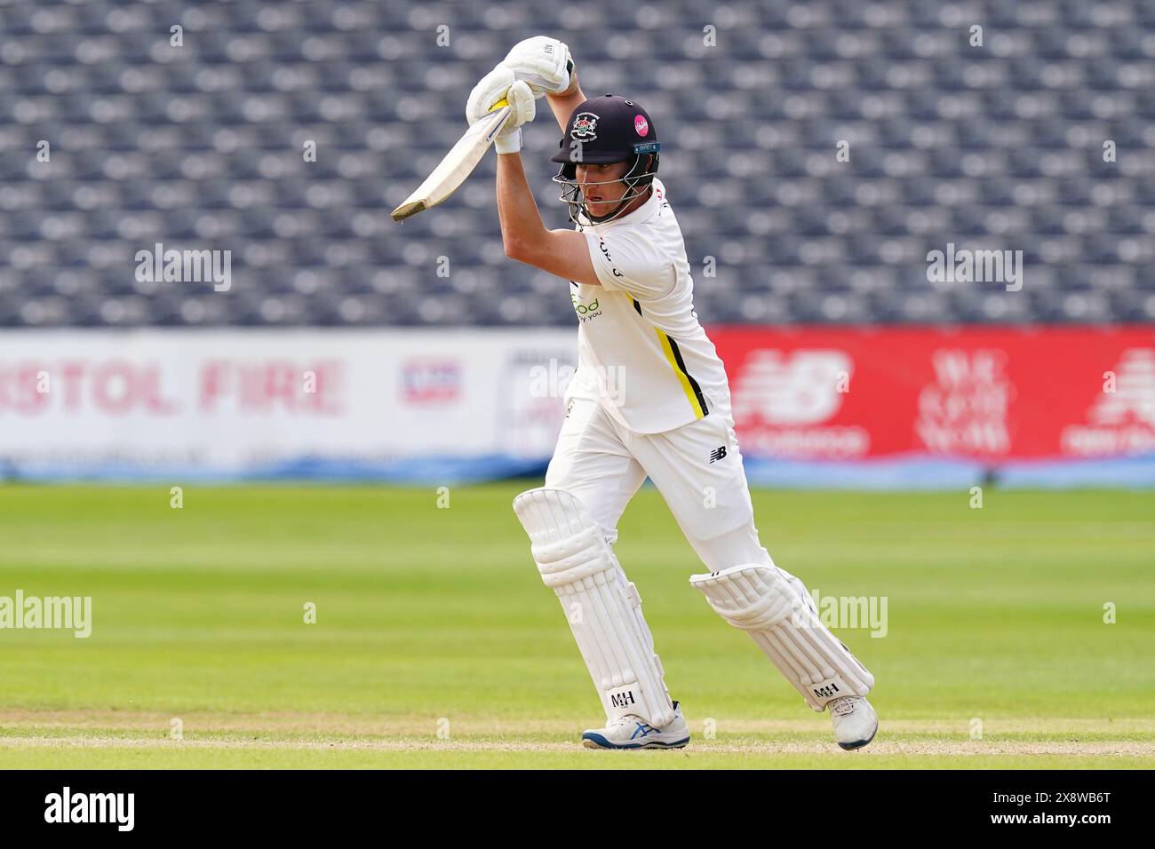 Bristol, UK, 27 May 2024. Gloucestershire's James Bracey batting during ...