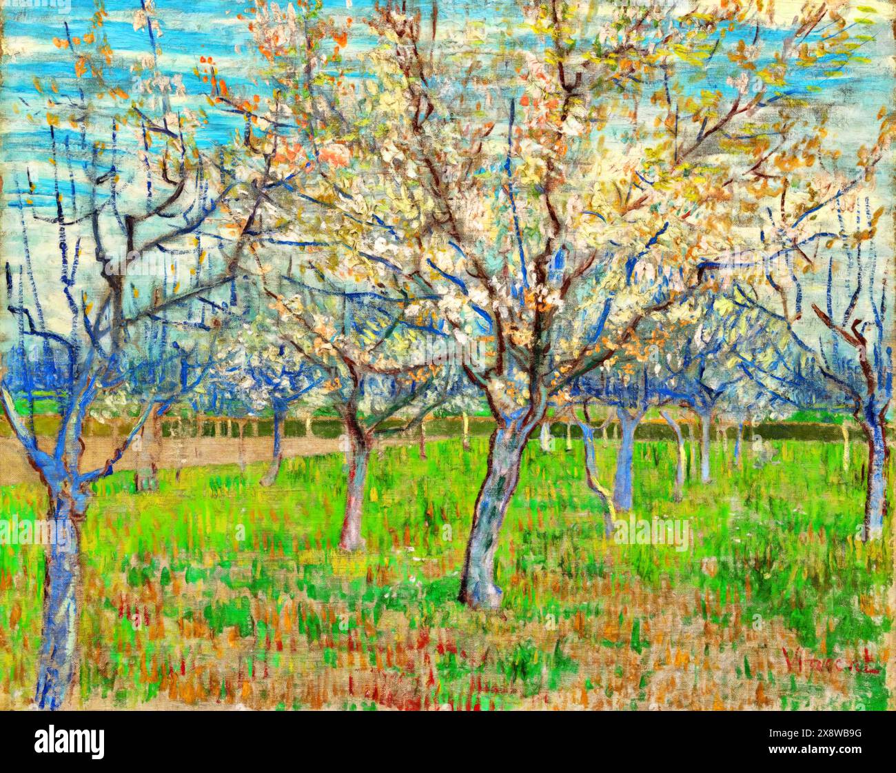 The Pink Orchard, 1888 (Painting) Artist Gogh, Vincent van (1853-90 ...