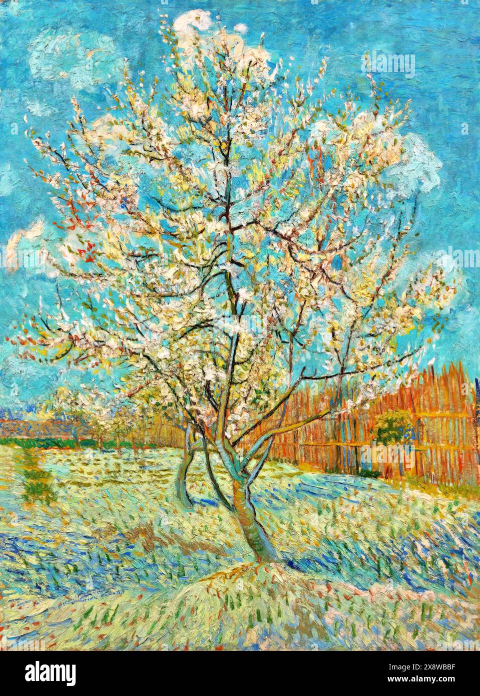 The Pink Peach Tree, 1888 (Painting) Artist Gogh, Vincent van (1853-90 ...