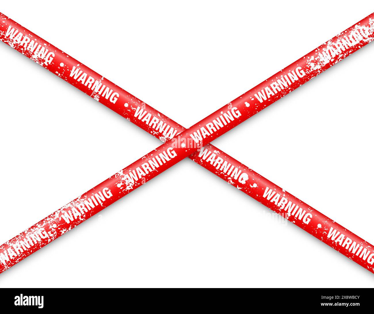 Old grunge barricade construction tape. Red police warning line ...