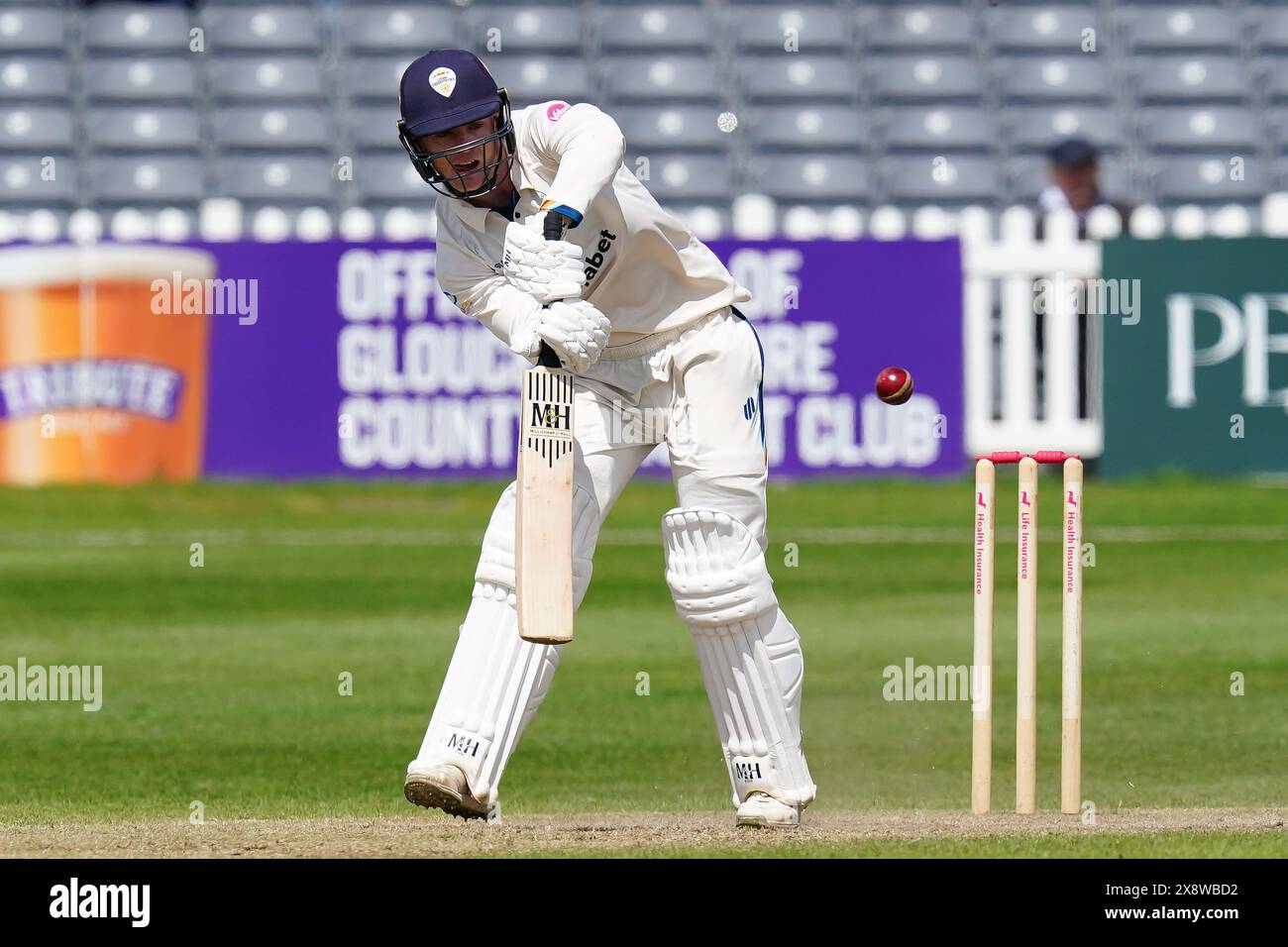 Bristol, UK, 27 May 2024. Derbyshire's Brooke Guest batting during the ...