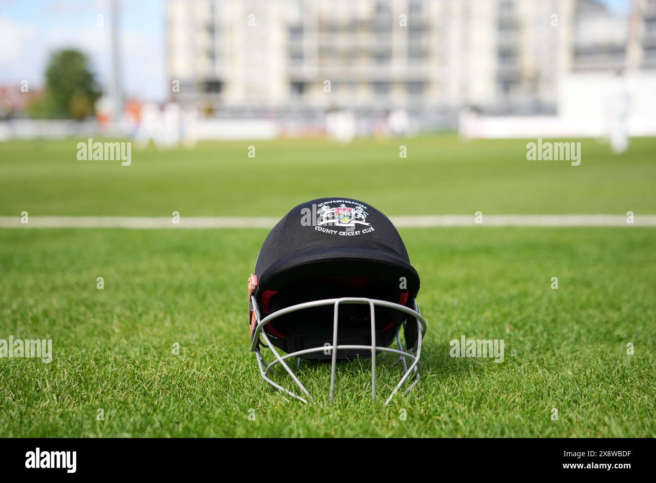 Bristol, UK, 27 May 2024. Gloucestershire Cricket helmet during the ...