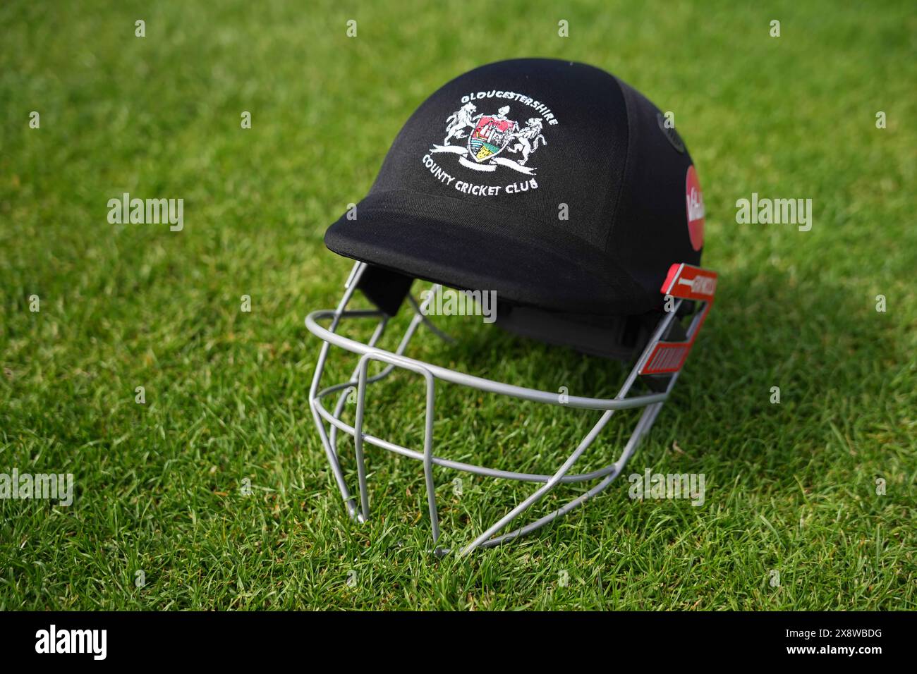 Bristol, UK, 27 May 2024. Gloucestershire Cricket helmet during the ...
