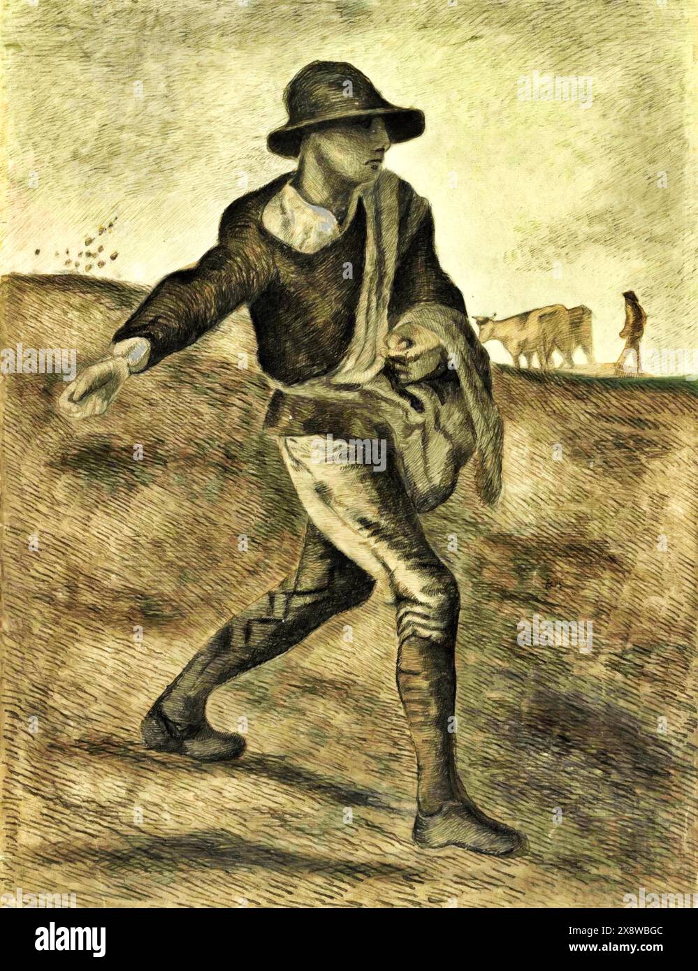 The Sower (after Millet), 1881 (Painting) Artist Gogh, Vincent van ...