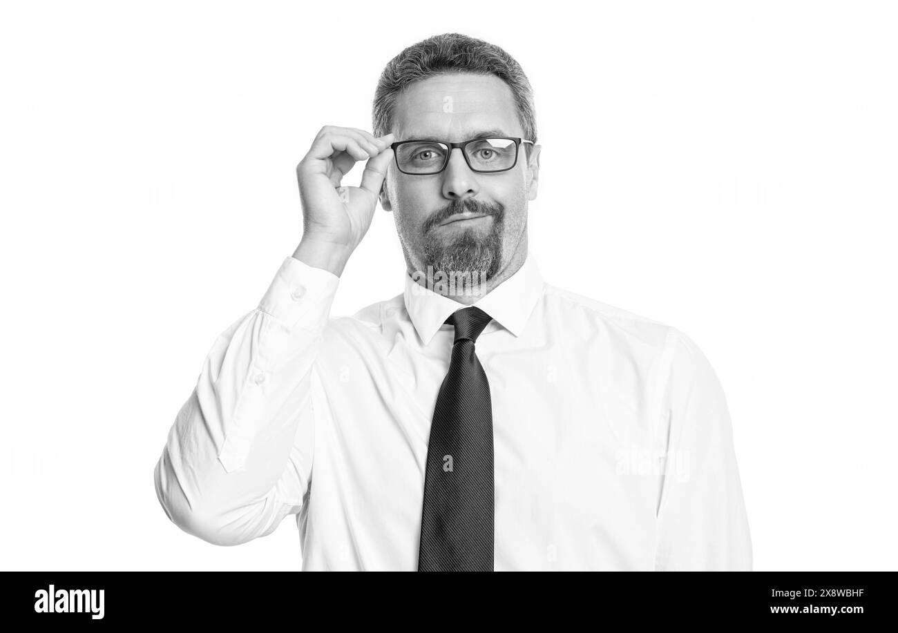 Arrogant businessman isolated Black and White Stock Photos & Images - Alamy