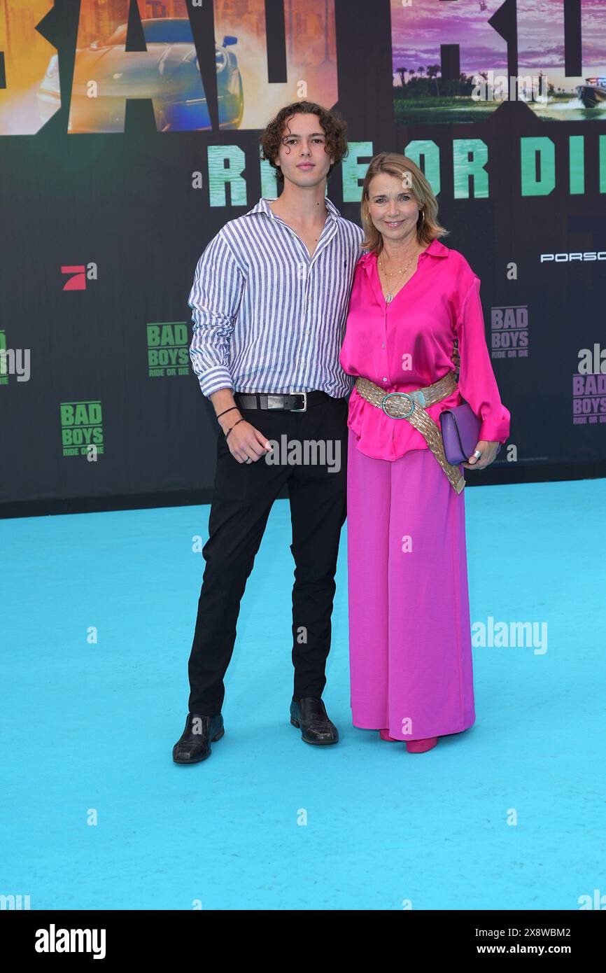 Tina Ruland und ihr Sohn Jahvis bei der "Bad Boys: Ride or Die“ Film ...