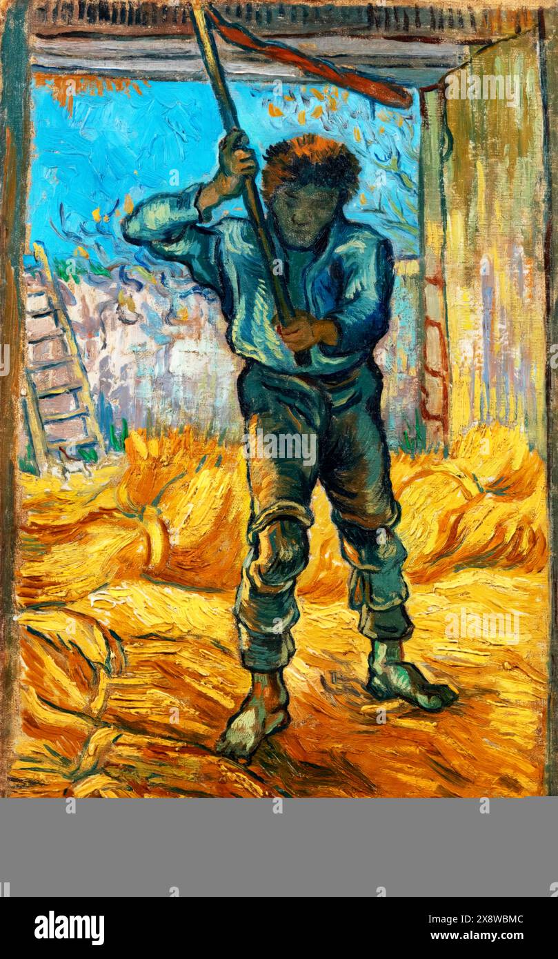 Thresher (after Millet), 1889 (Painting) Artist Gogh, Vincent van (1853 ...