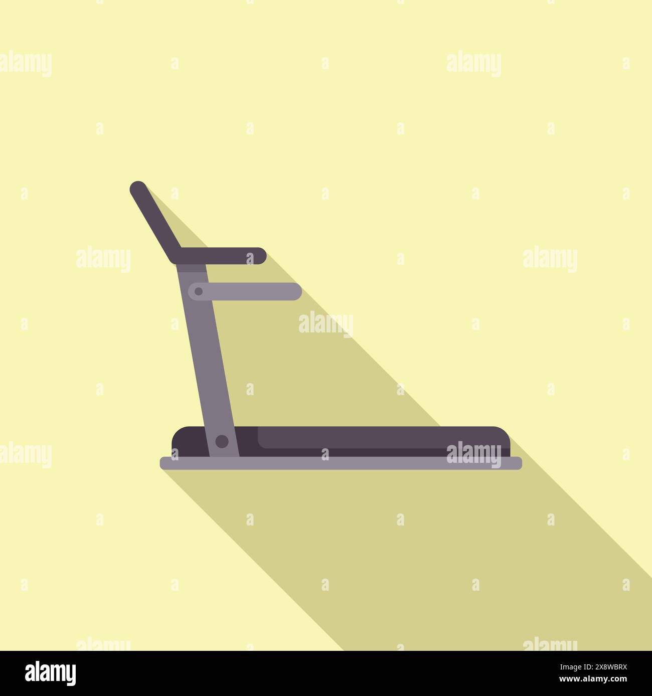 Vector image of a modern, simple treadmill design with a clean pastel ...
