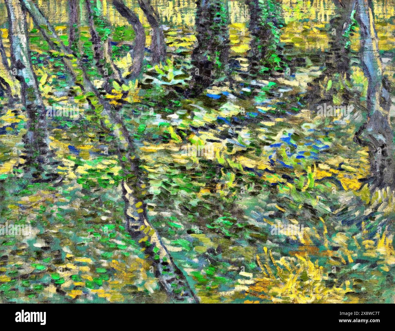 Undergrowth, 1889 (Painting) Artist Gogh, Vincent van (1853-90) - Dutch ...