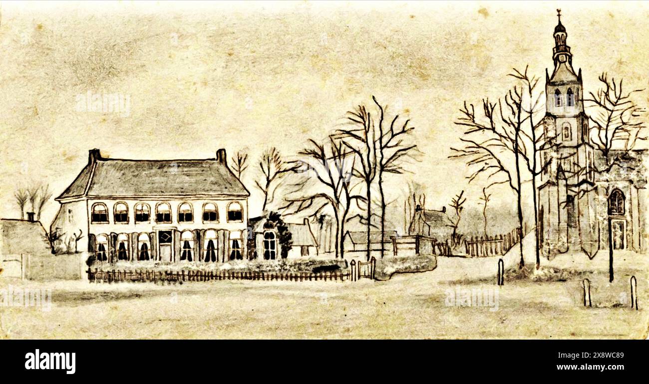 Vicarage and Church at Etten, 1876 (Painting) Artist Gogh, Vincent van ...