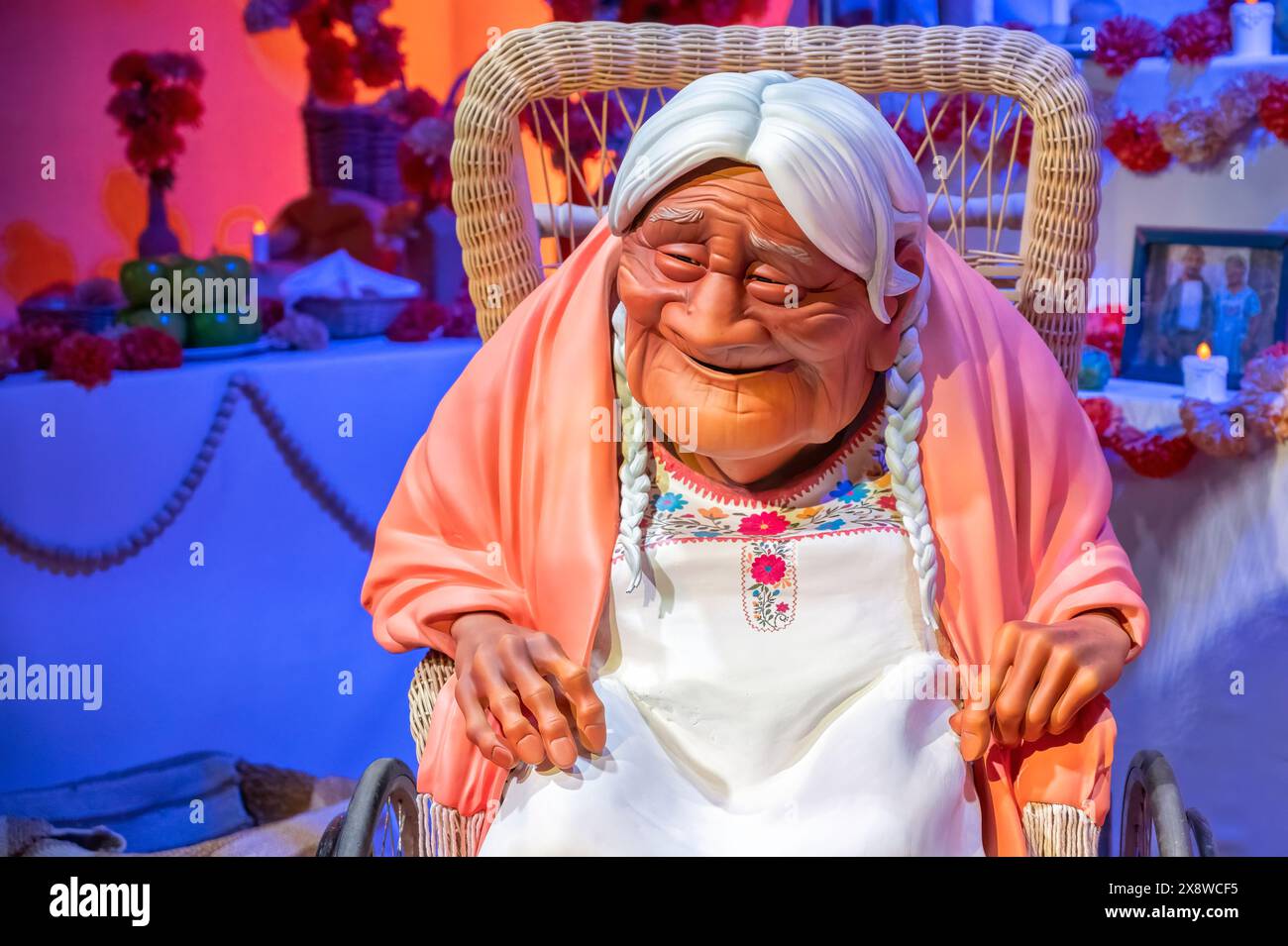 Madrid, Spain; 05-14-2024: Large figure of the famous character Coco ...