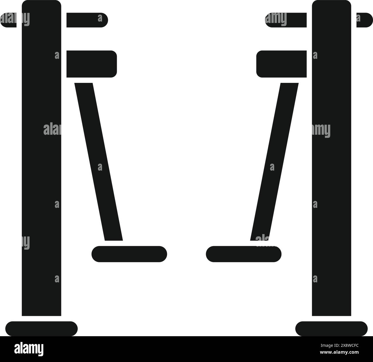 Vector illustration of black parallel bars icon on white background for ...