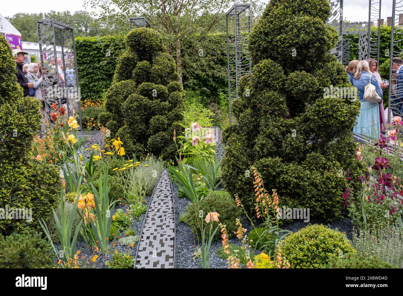 Outdoor garden display at the 2024 RHS Chelsea flower show Stock Photo ...