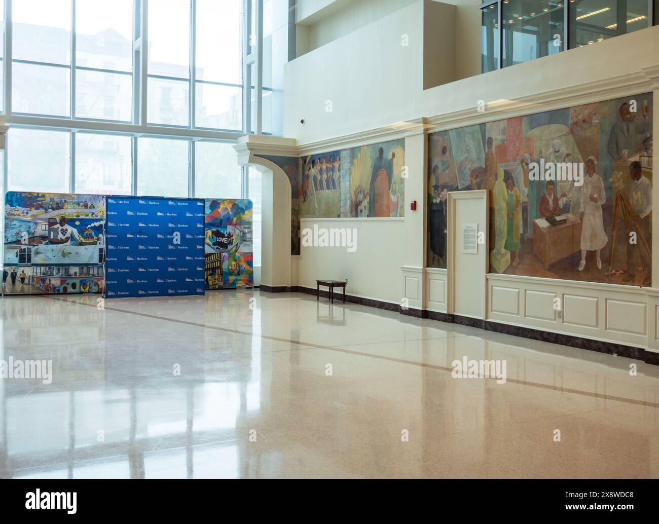 public wall murals done by the WPA at Harlem Hospital in Harlem NYC ...