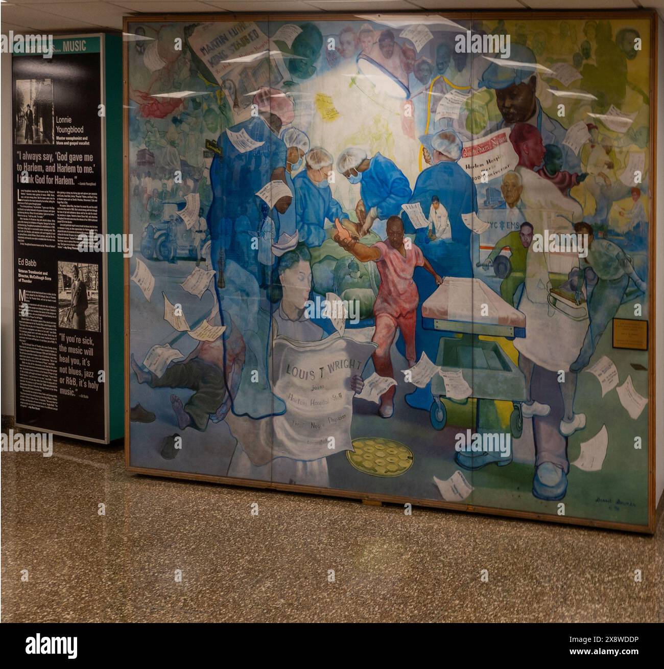 public wall murals done by the WPA at Harlem Hospital in Harlem NYC ...