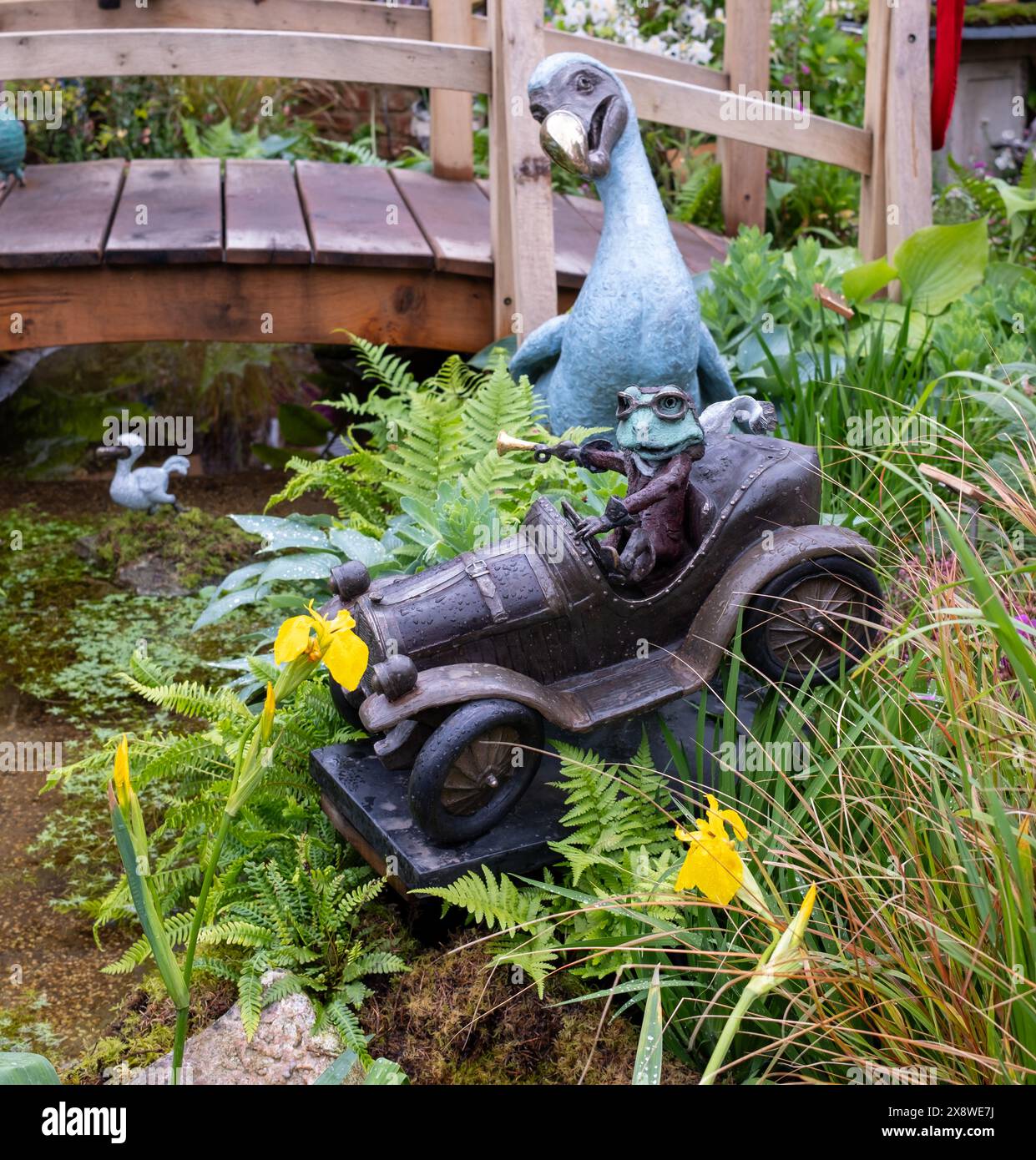 Wind in the Willows inspired Mr Toad in a motor car statue on display ...
