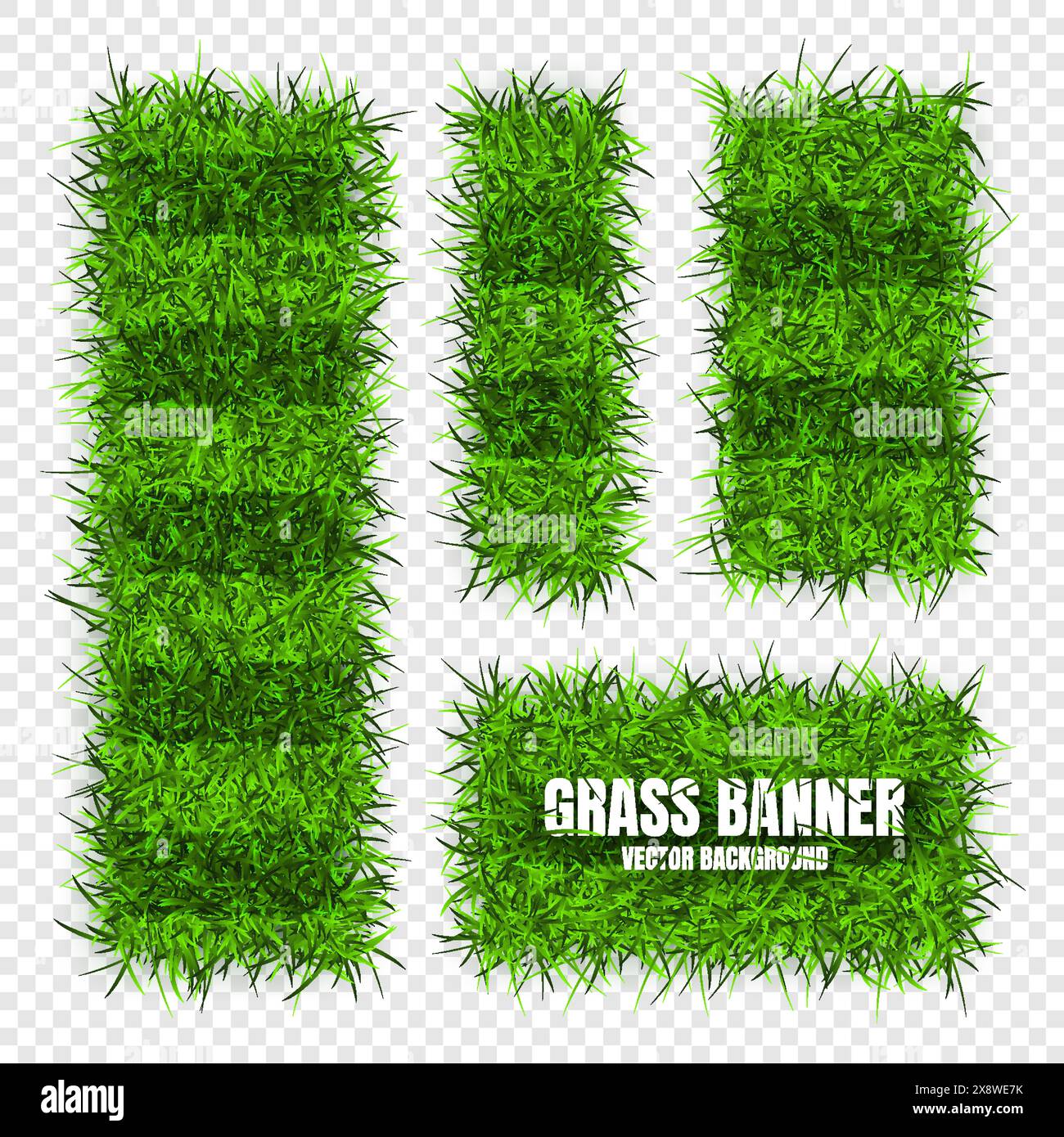 Green grass banners, background. Field, meadow texture, grassy ...