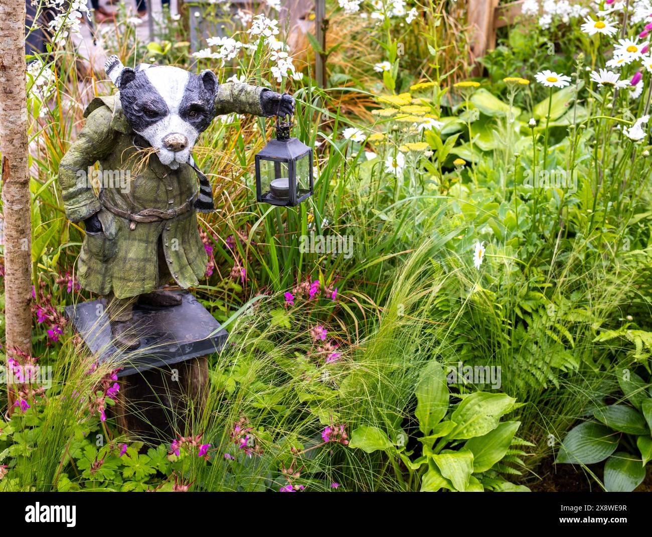 Wind in the Willows inspired Badger statue on display at the 2024 RHS ...