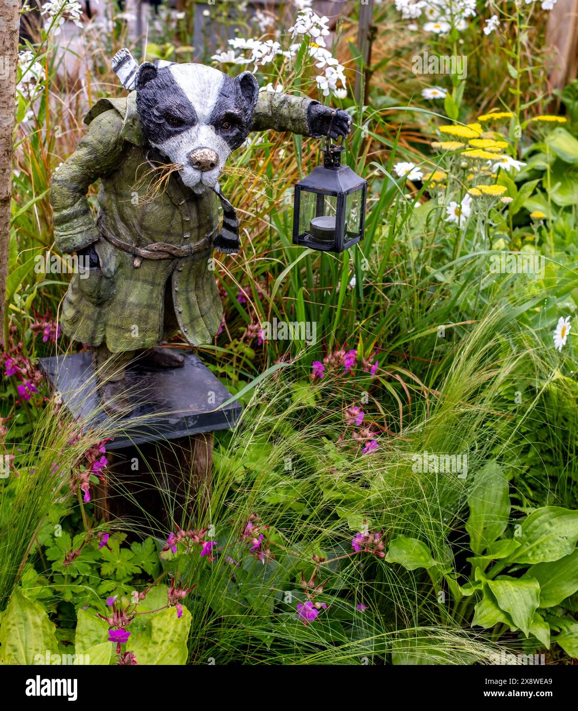 Wind in the Willows inspired Badger statue on display at the 2024 RHS ...