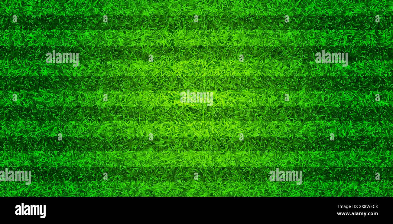 Soccer playing field with green grass. Football pitch background with ...