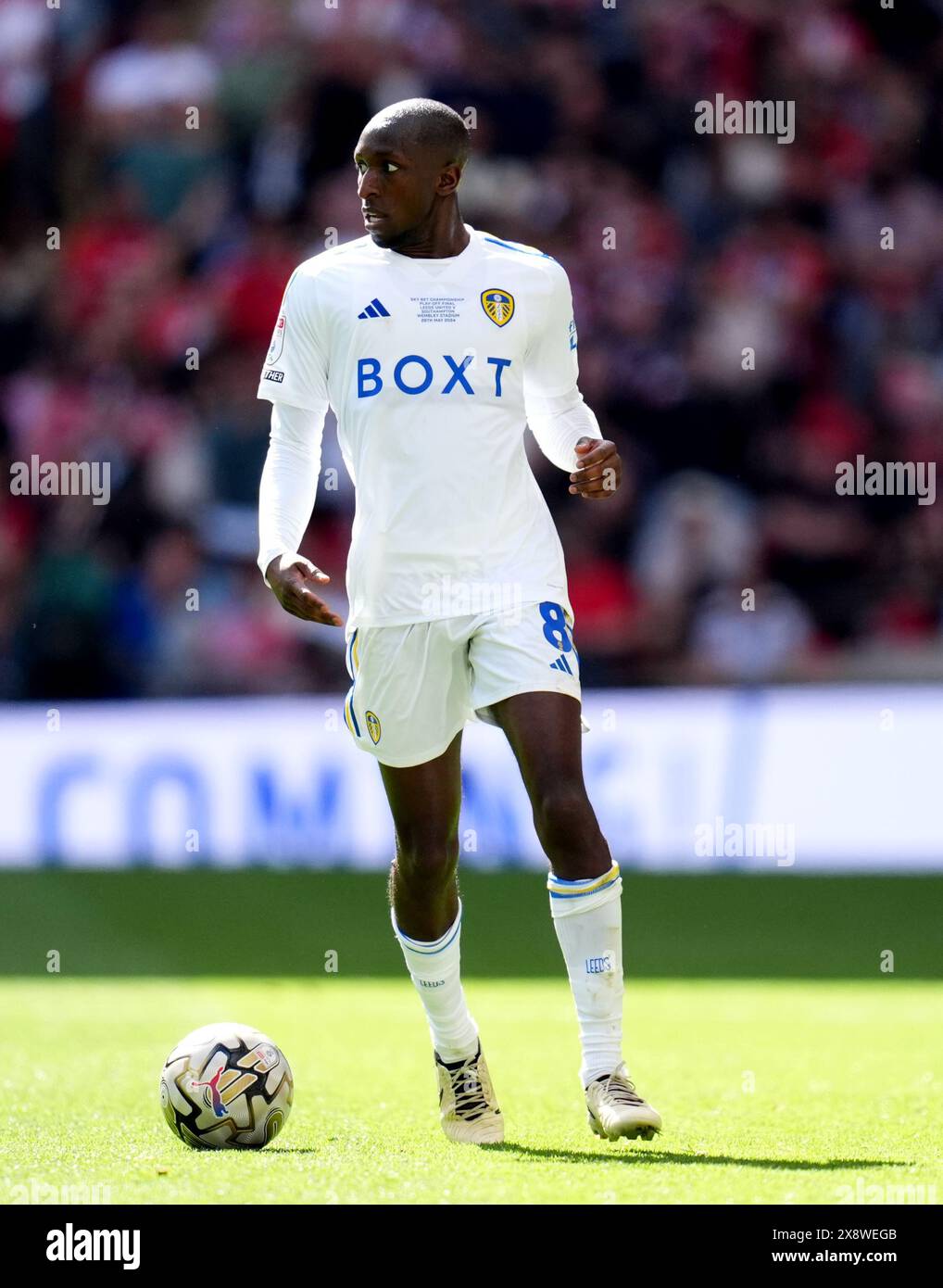 Leeds United's Glen Kamara during the Sky Bet Championship play-off ...
