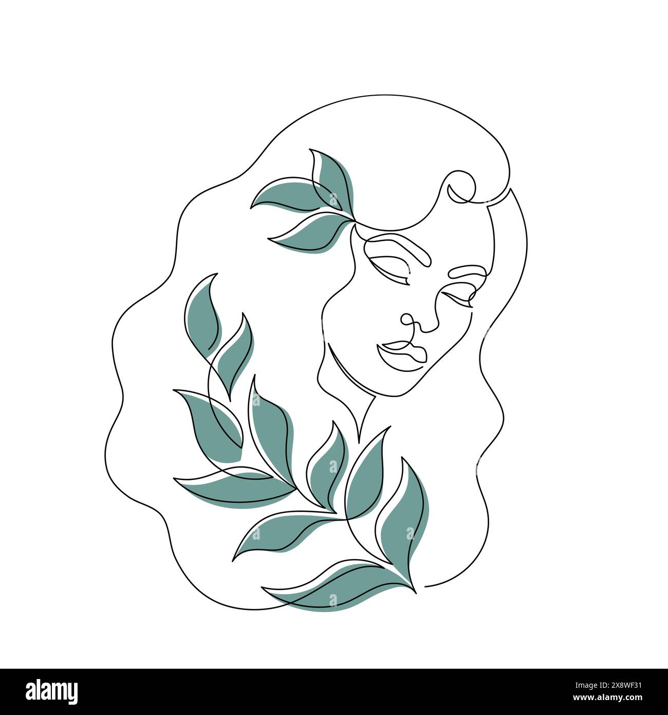 Serene face graphic Stock Vector Images - Alamy