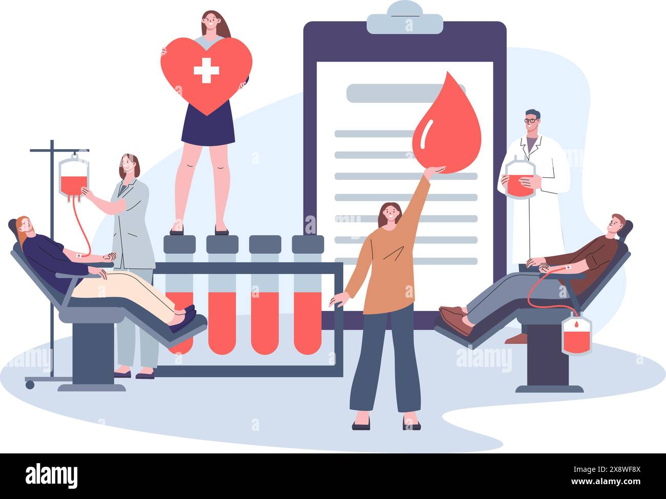 Woman giving blood Stock Vector Images - Alamy