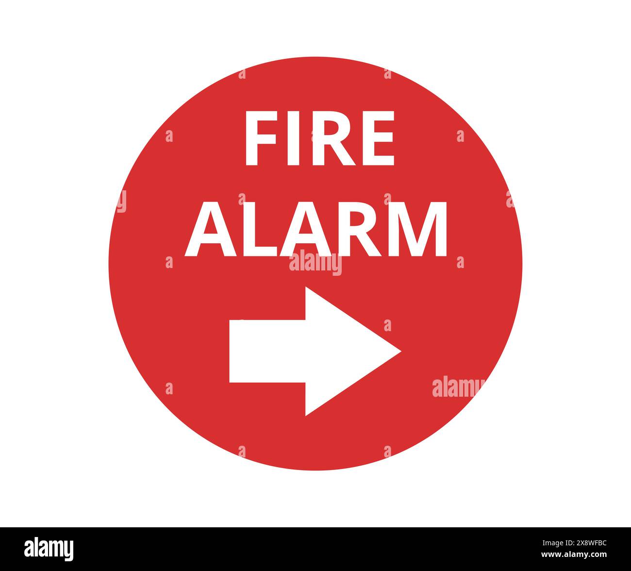 Fire alarm with right arrow symbol Stock Vector Image & Art - Alamy