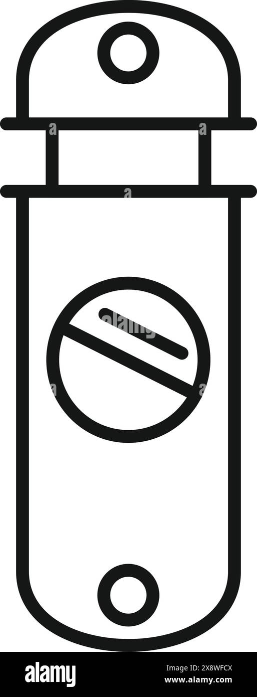 Vector graphic of a usb stick with a noentry sign, indicating ...