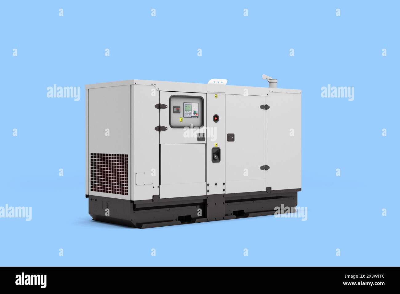 Mobile diesel generator for emergency electric power right view 3d ...