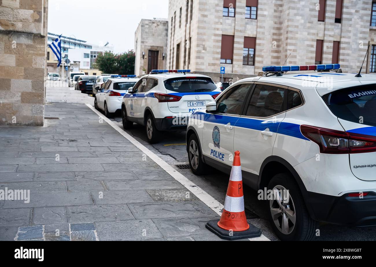 Rhodes, Greece - 21.10.2023: Police cars near Rhodes Police ...