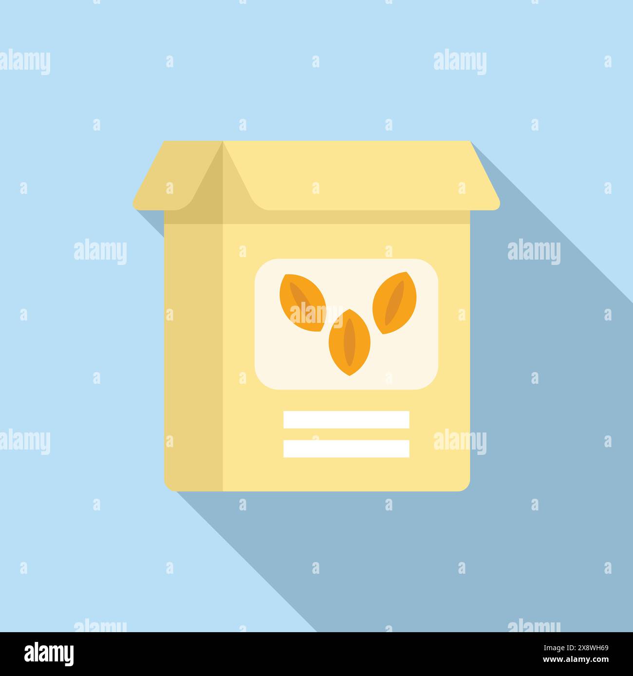 Modern, simple vector illustration of a card seed packet with seed ...