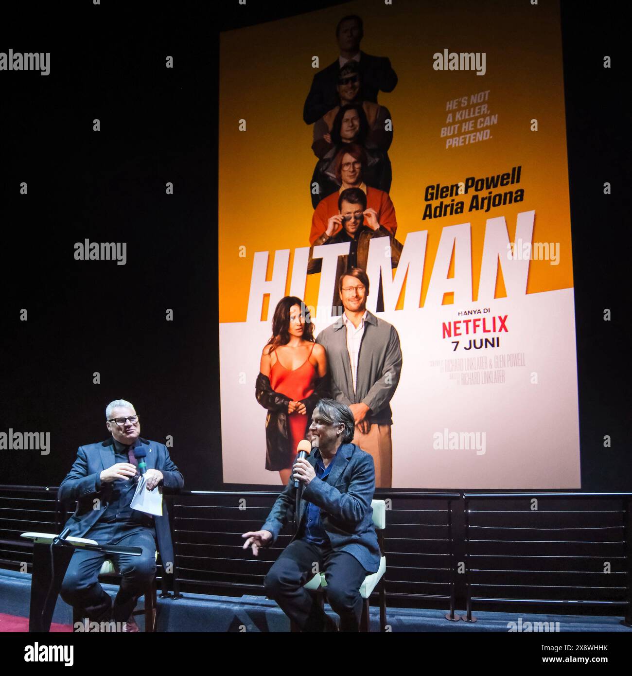 London, UK. 27th May, 2024. Mark Kermode and Richard Linklater ...