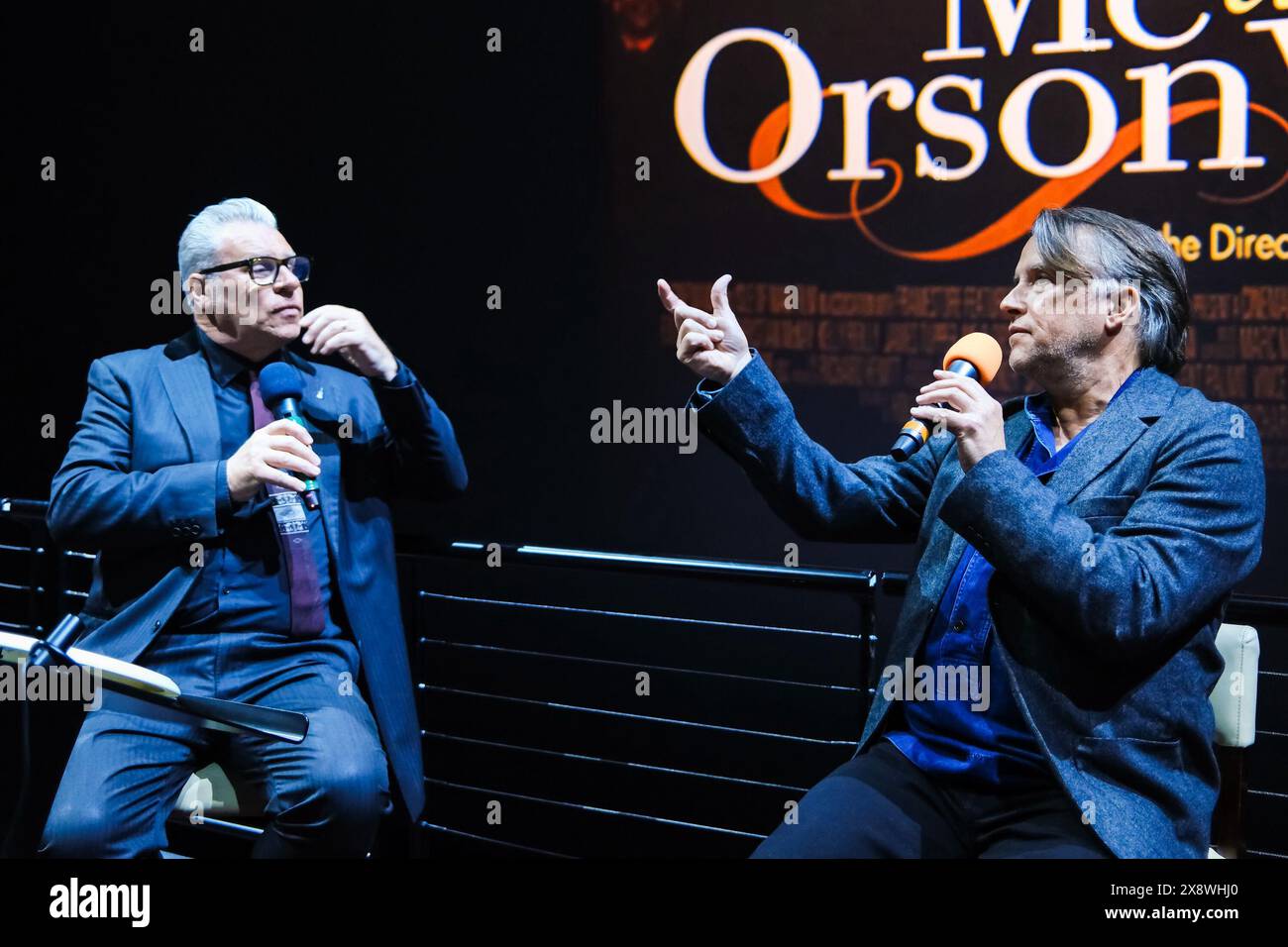 London, UK. 27th May, 2024. Mark Kermode and Richard Linklater ...