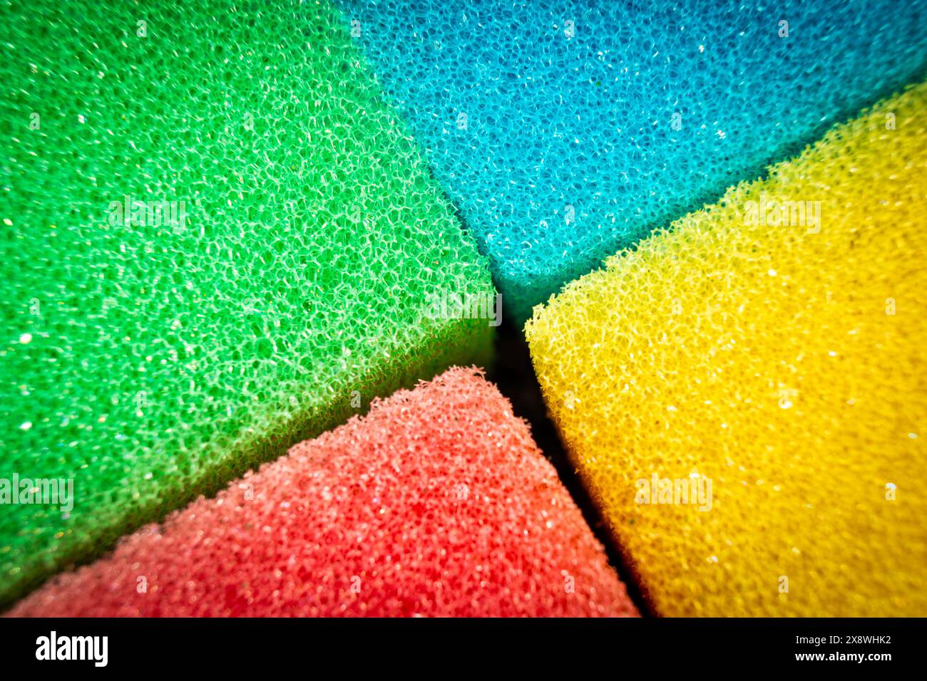 Vibrant Colored Sponge Macro Close Up Stock Photo - Alamy