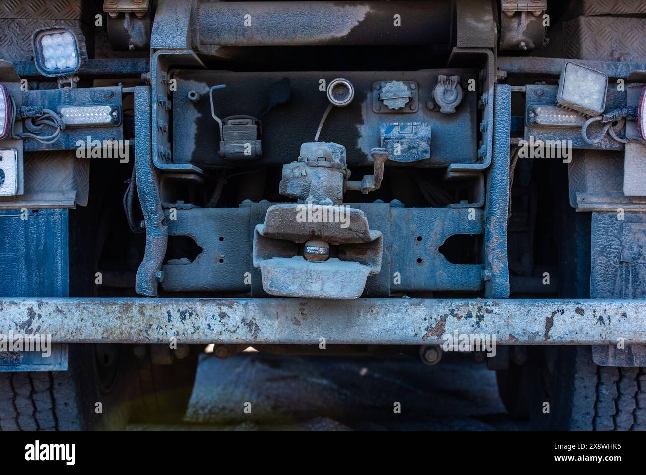 Coupling pin on a lorry Stock Photo - Alamy