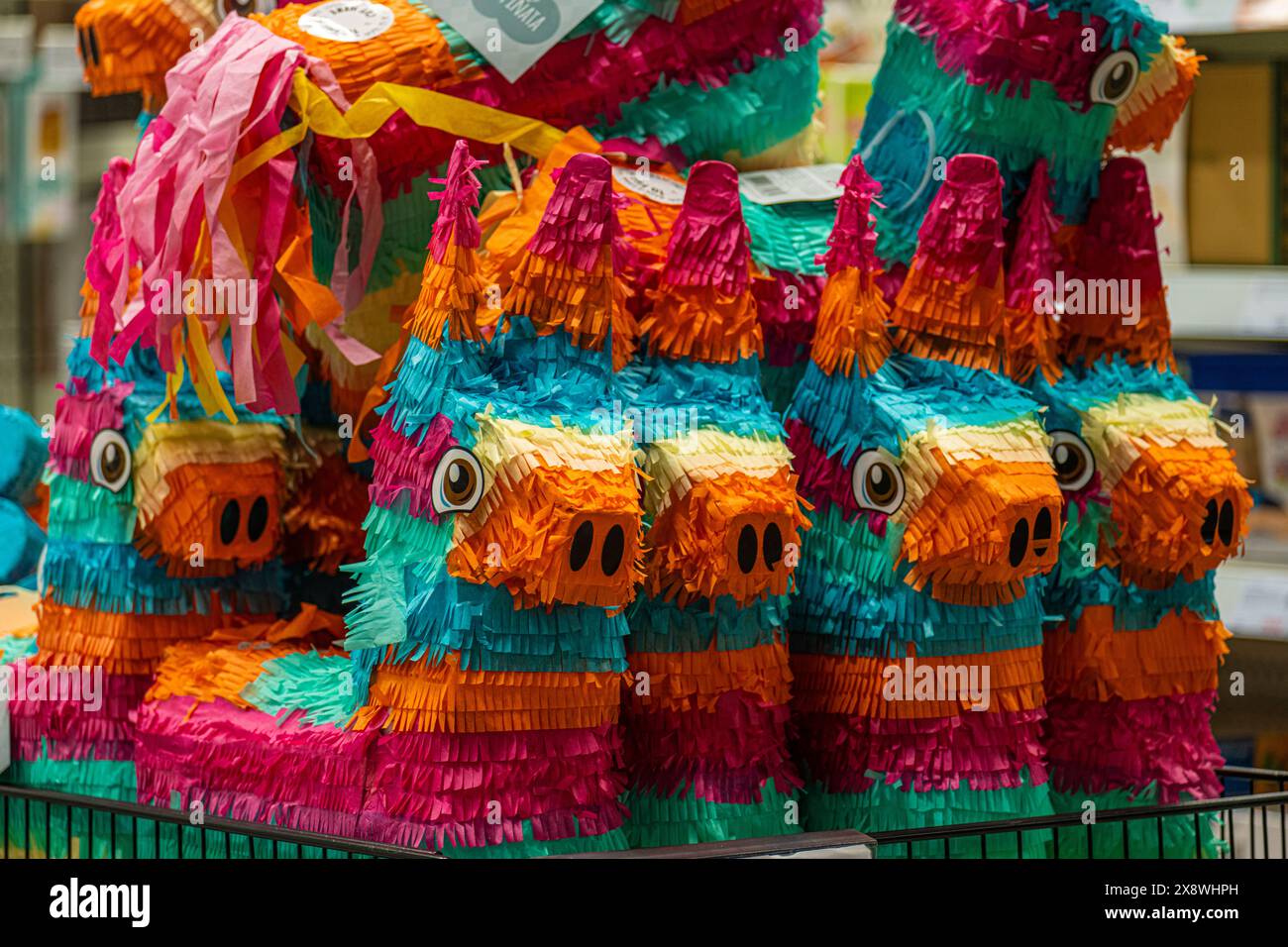 Colorful Llama paper pinatas for sale Stock Photo - Alamy