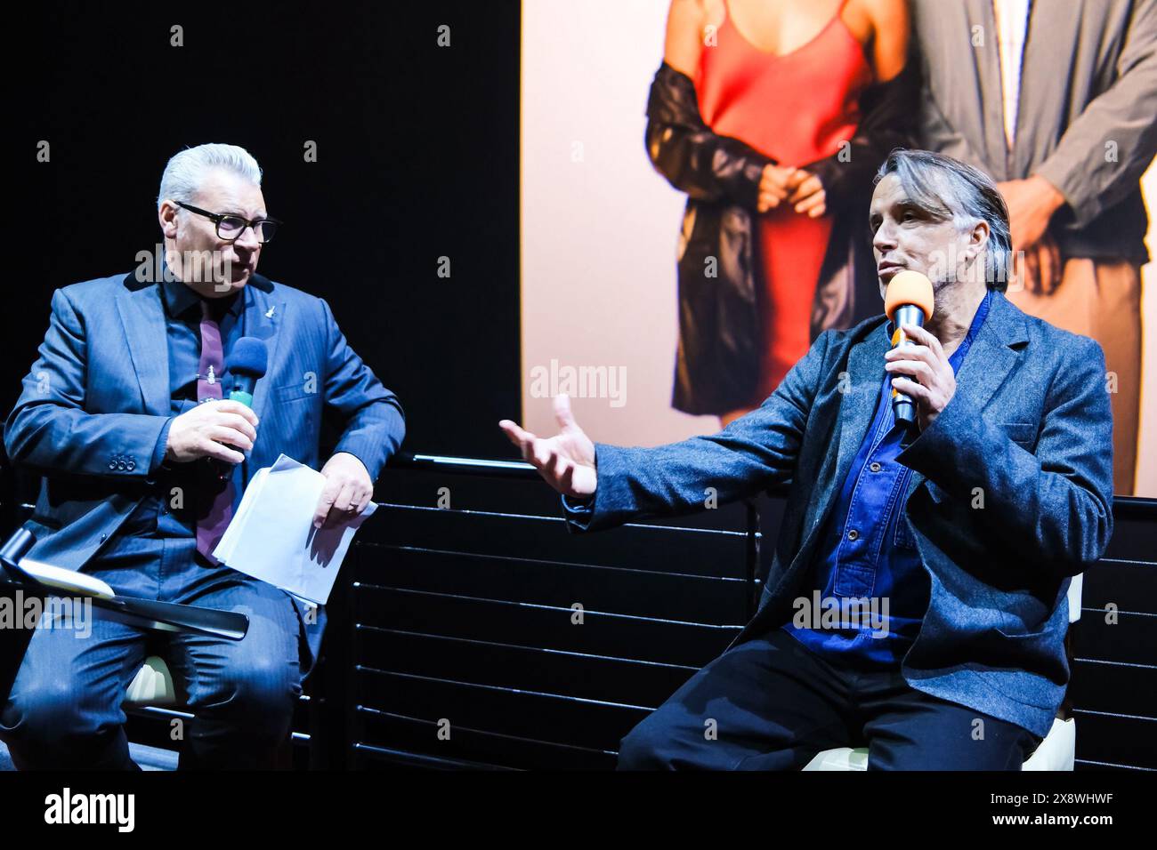 London, UK. 27th May, 2024. Mark Kermode and Richard Linklater ...
