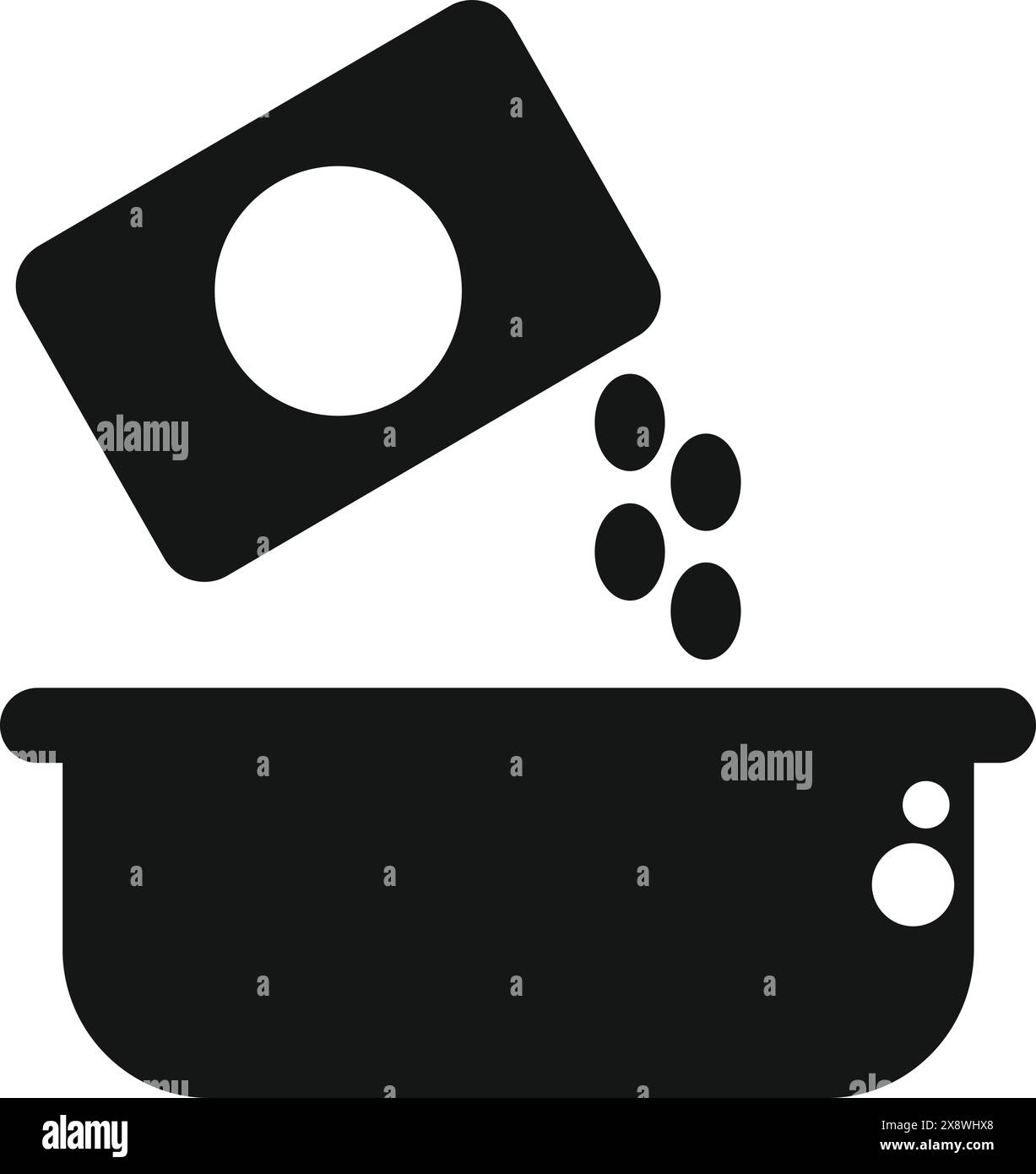 Illustration of a simple. Clean. Monochrome seed sowing icon with black ...