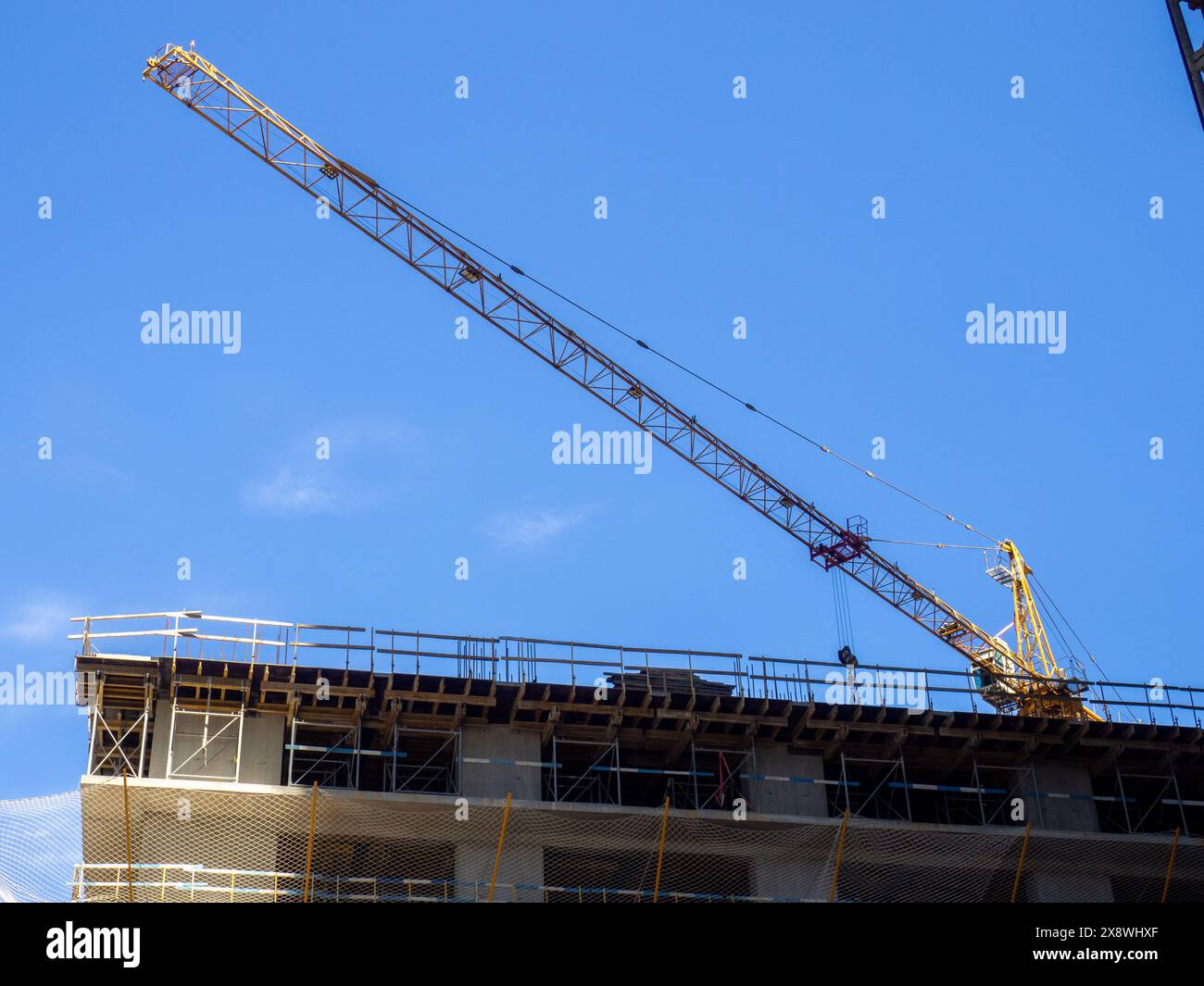 Construction of a multi-storey building. Housing industry. A place for ...
