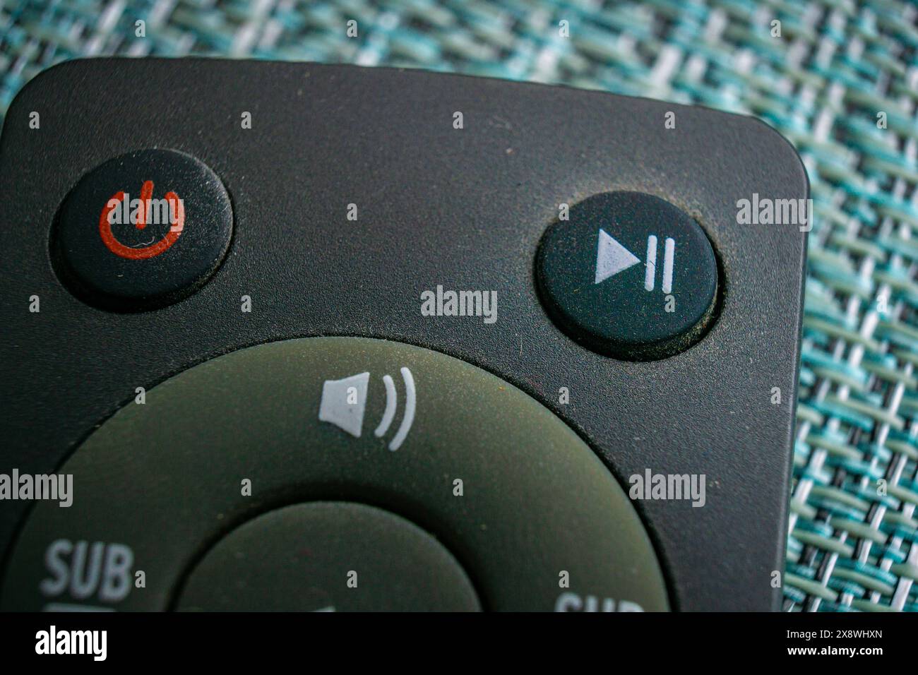 Close Up of a power off and play pause button Stock Photo - Alamy