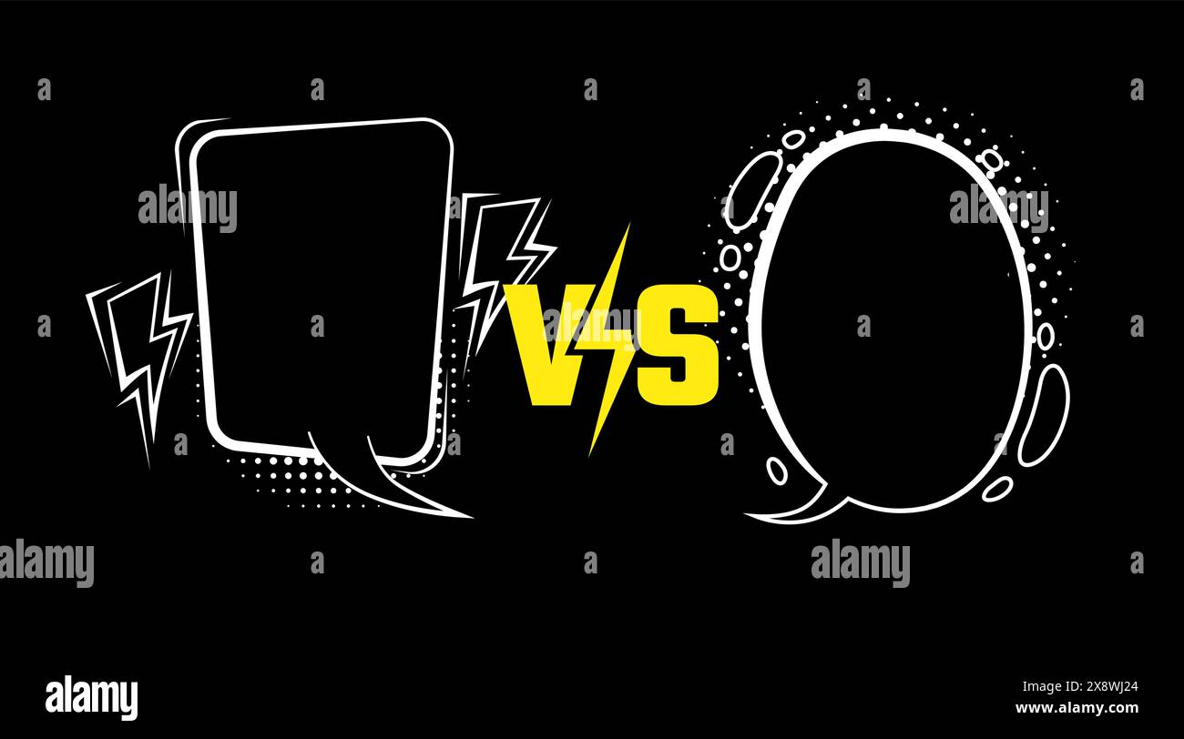 Versus frames battle visualization place for fighters faces VS comic ...