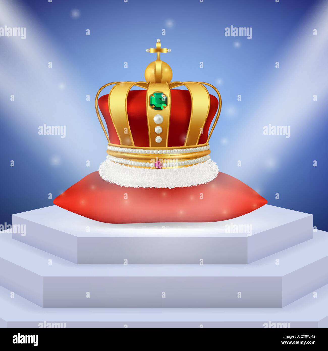 Royal crown vector realistic luxury gold symbol of monarchy hi-res ...