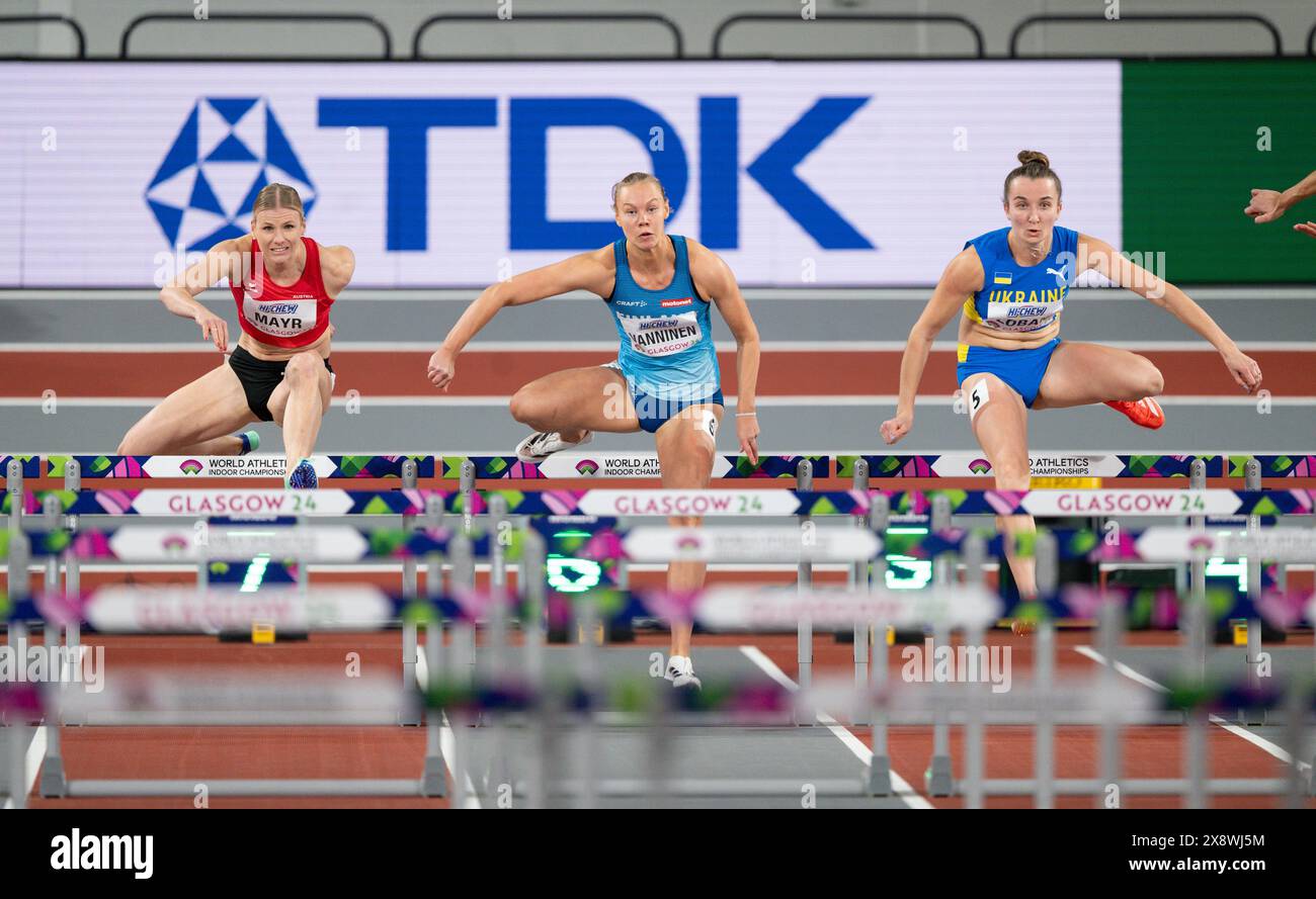 Verena Mayr of Austria, Saga Vanninen of Finland and Yuliya Loban of ...