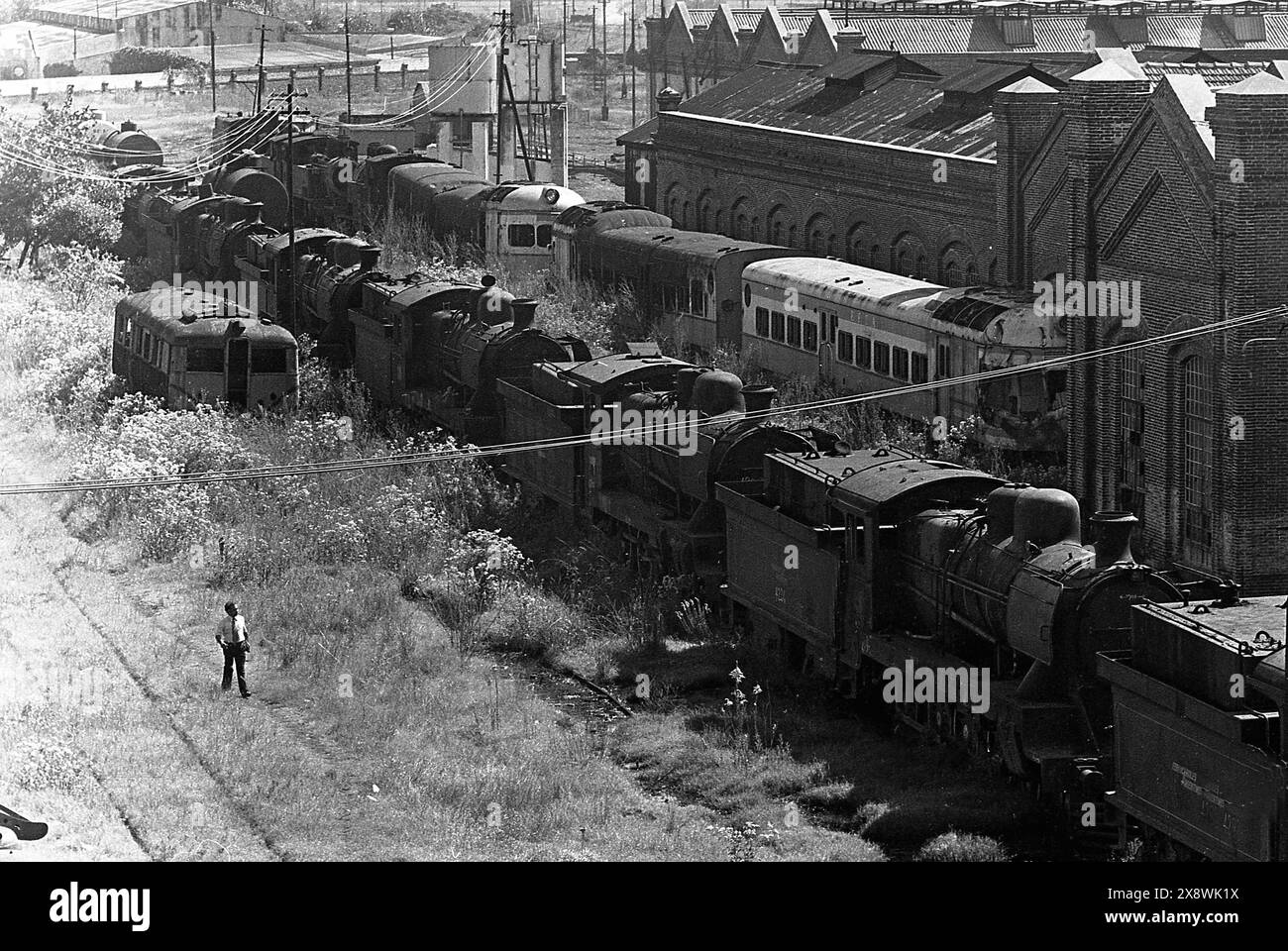 Locomotive graveyard in Buenos Aires, Argentina, circa 1970s Stock ...